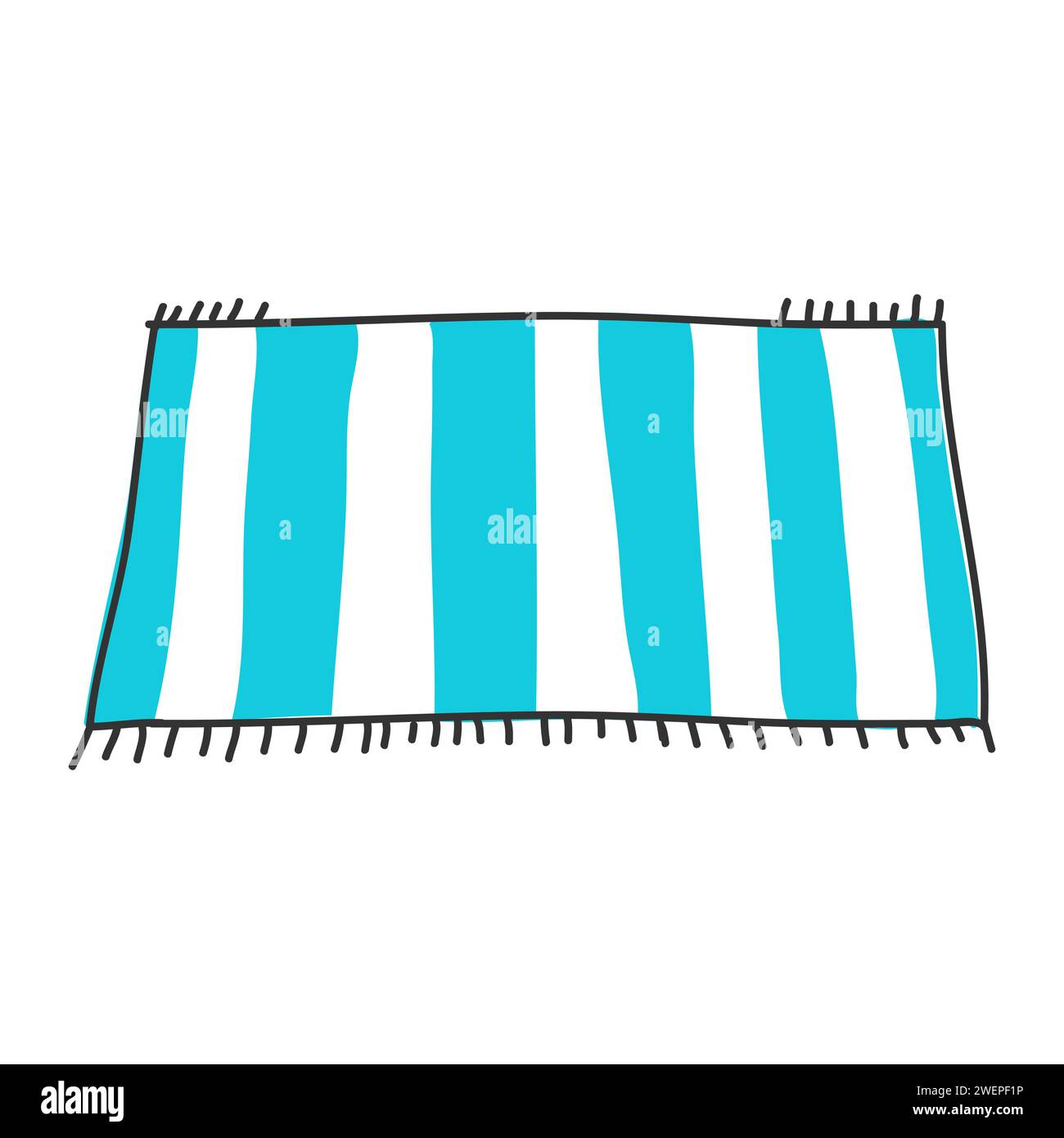 Striped Beach Mat Vector Illustration Stock Vector Image & Art - Alamy