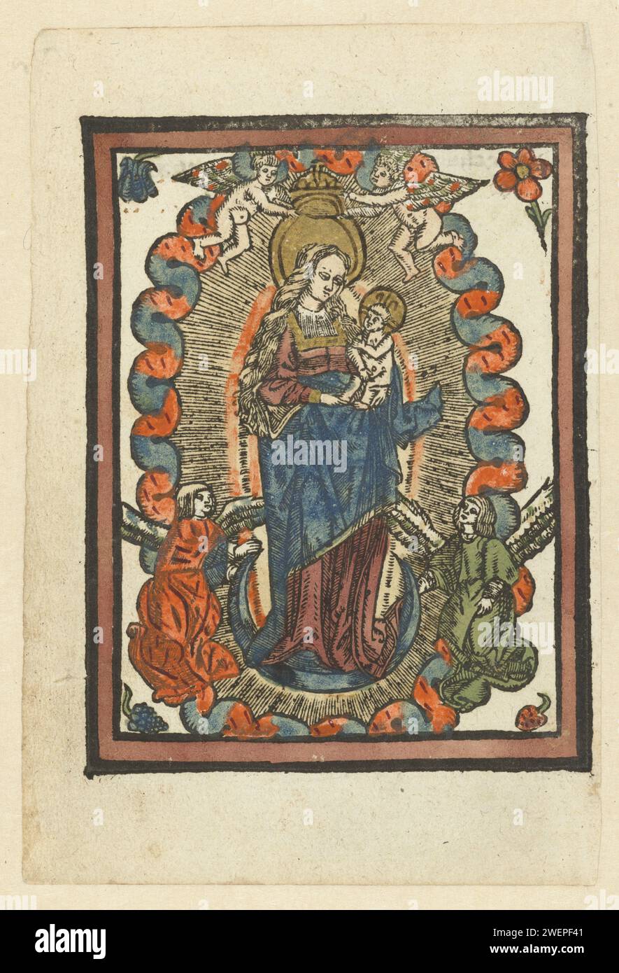 Madonna on the Moon Mons, Anonymous, 1490 - 1510 print Maria with child ...