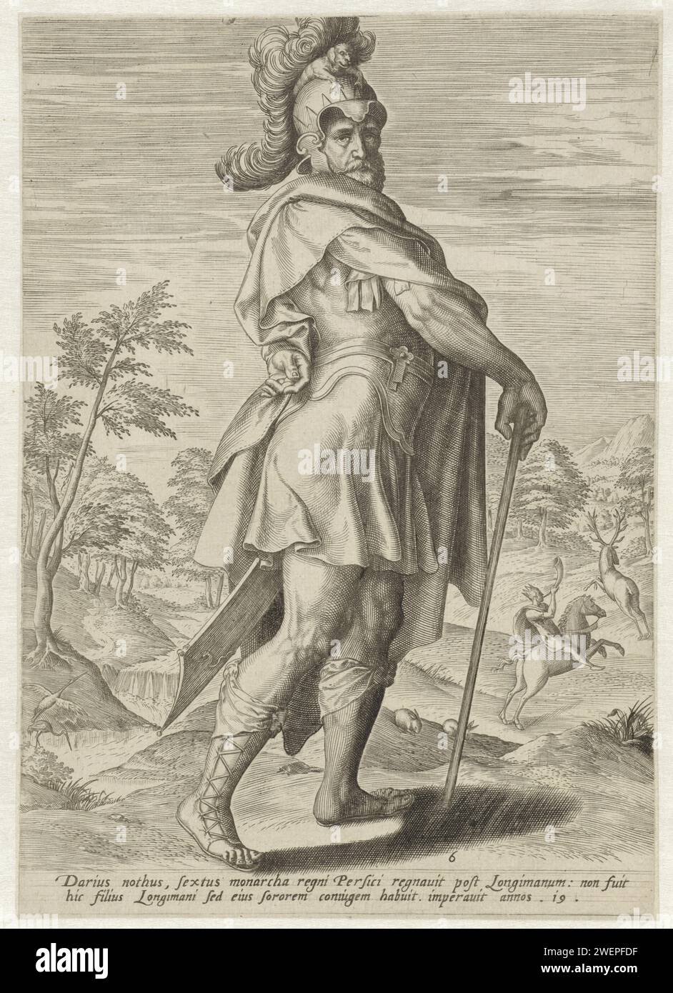 Koning Darius II, anonymous, 1547 - 1585 print King Darius II of Persia ...