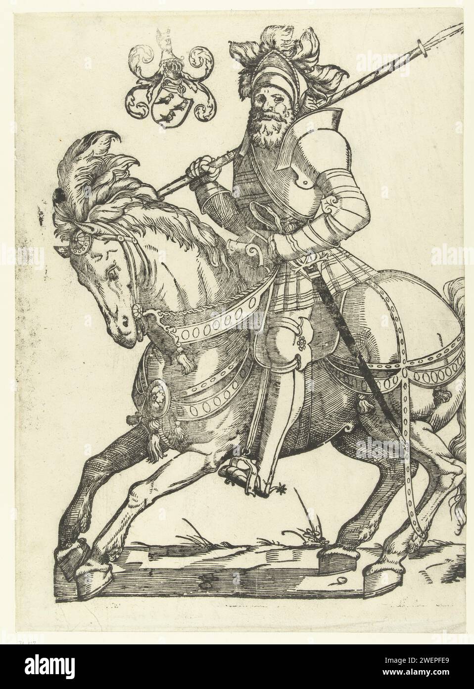 Portrait of Maarten van Rossum on horseback, Cornelis Anthonisz., 1600 ...