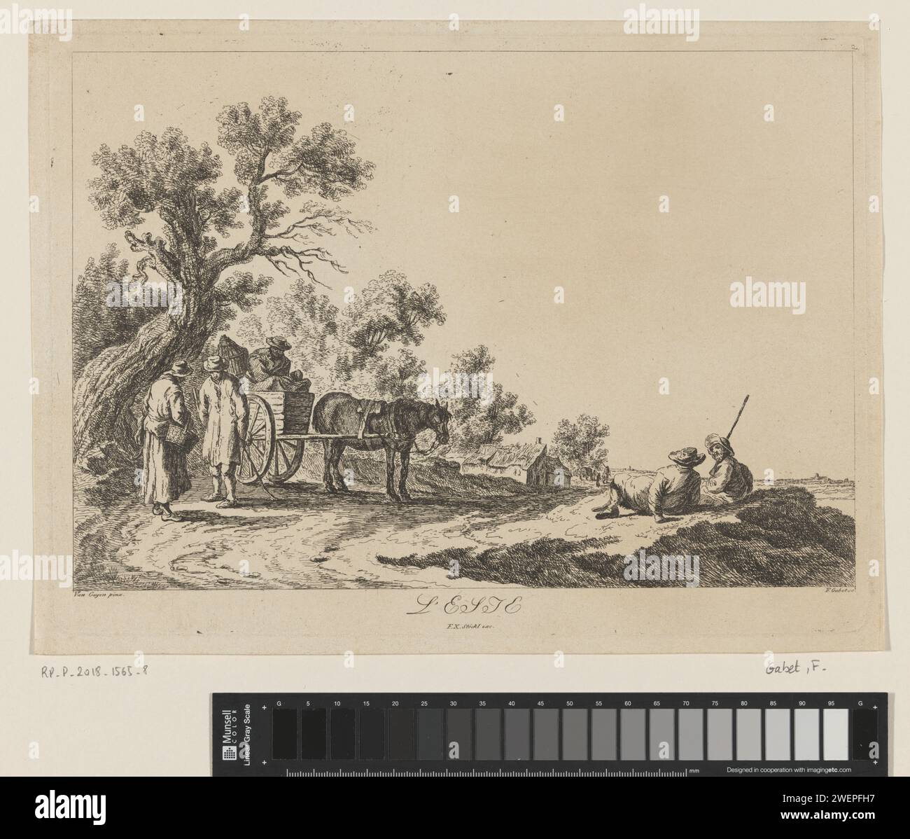 Summer, Franz Gabet, after Jan van Goyen, c. 1790 - c. 1820 print ...