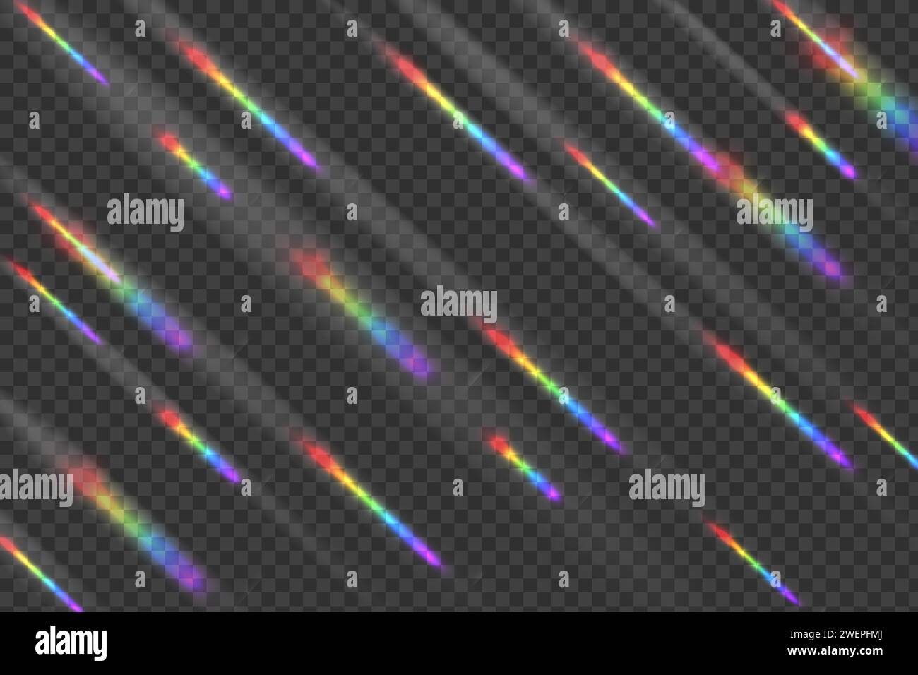 Rainbow prism rainbow light. Sun rays overlay effect Stock Vector Image & Art - Alamy