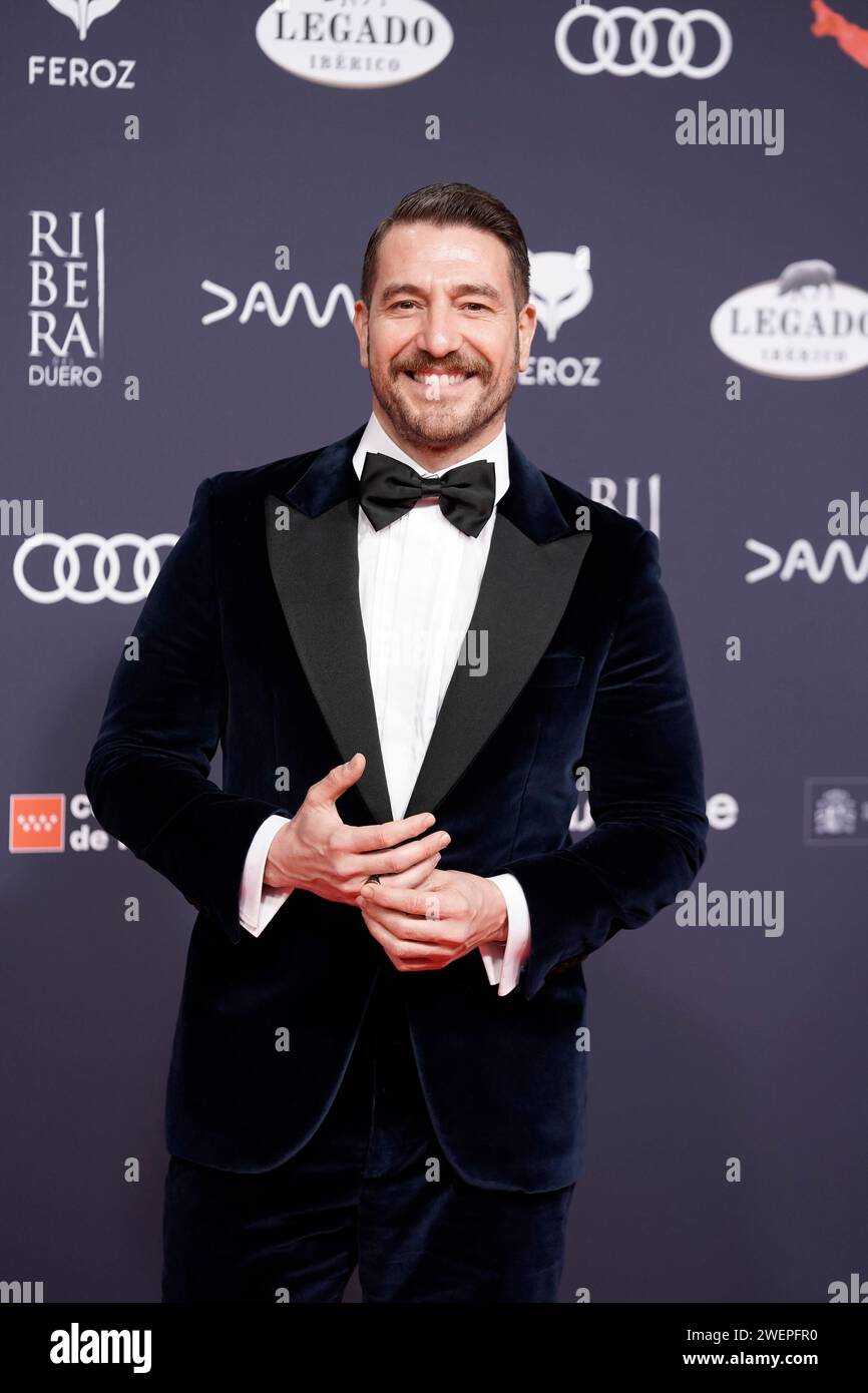 The actor Raúl Tejón poses on the red carpet prior to the gala of the ...