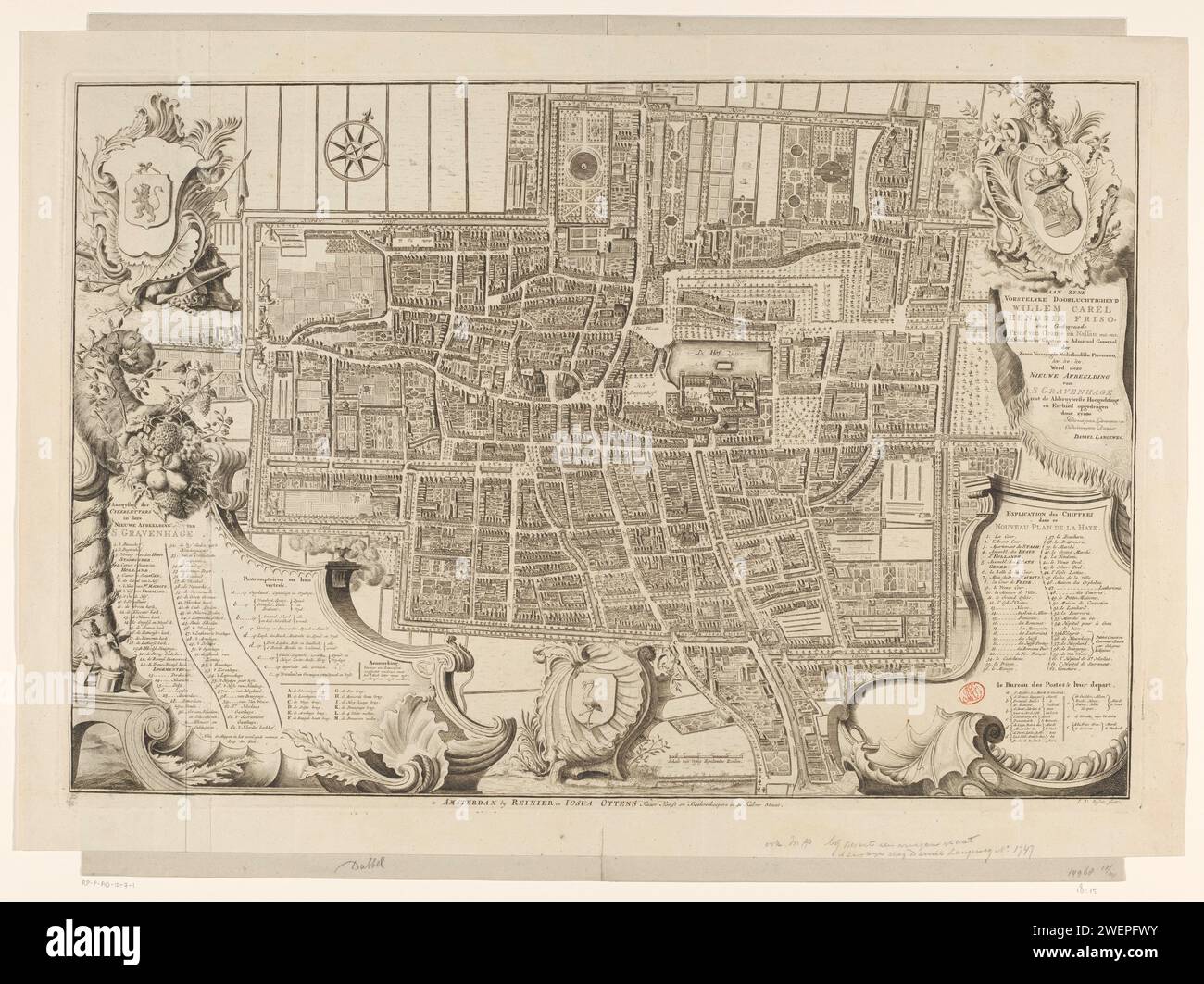 Map of The Hague, Iven Besoet, 1747 - 1750 print Map in a nutshell ...
