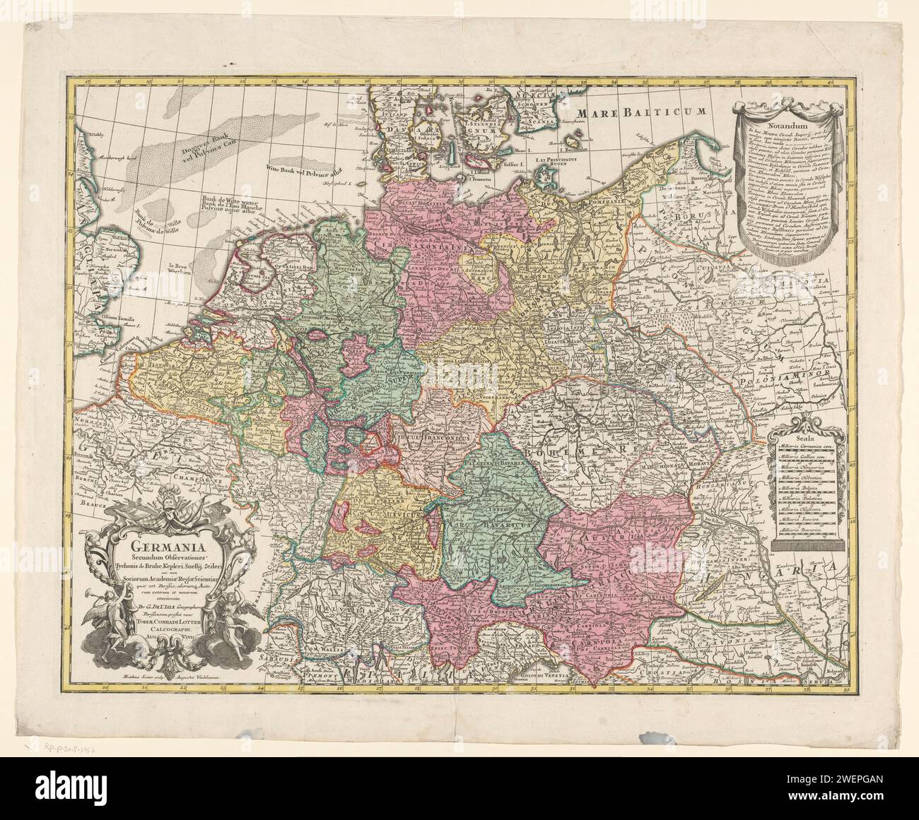 Map of Germany, Matthaeus Seutter (III), 1757 - 1777 print paper ...
