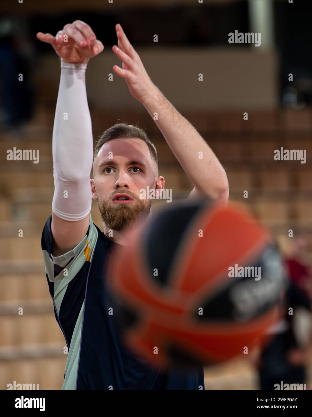 Madrid player #31 Dzanan Musa is seen training before the Turkish ...