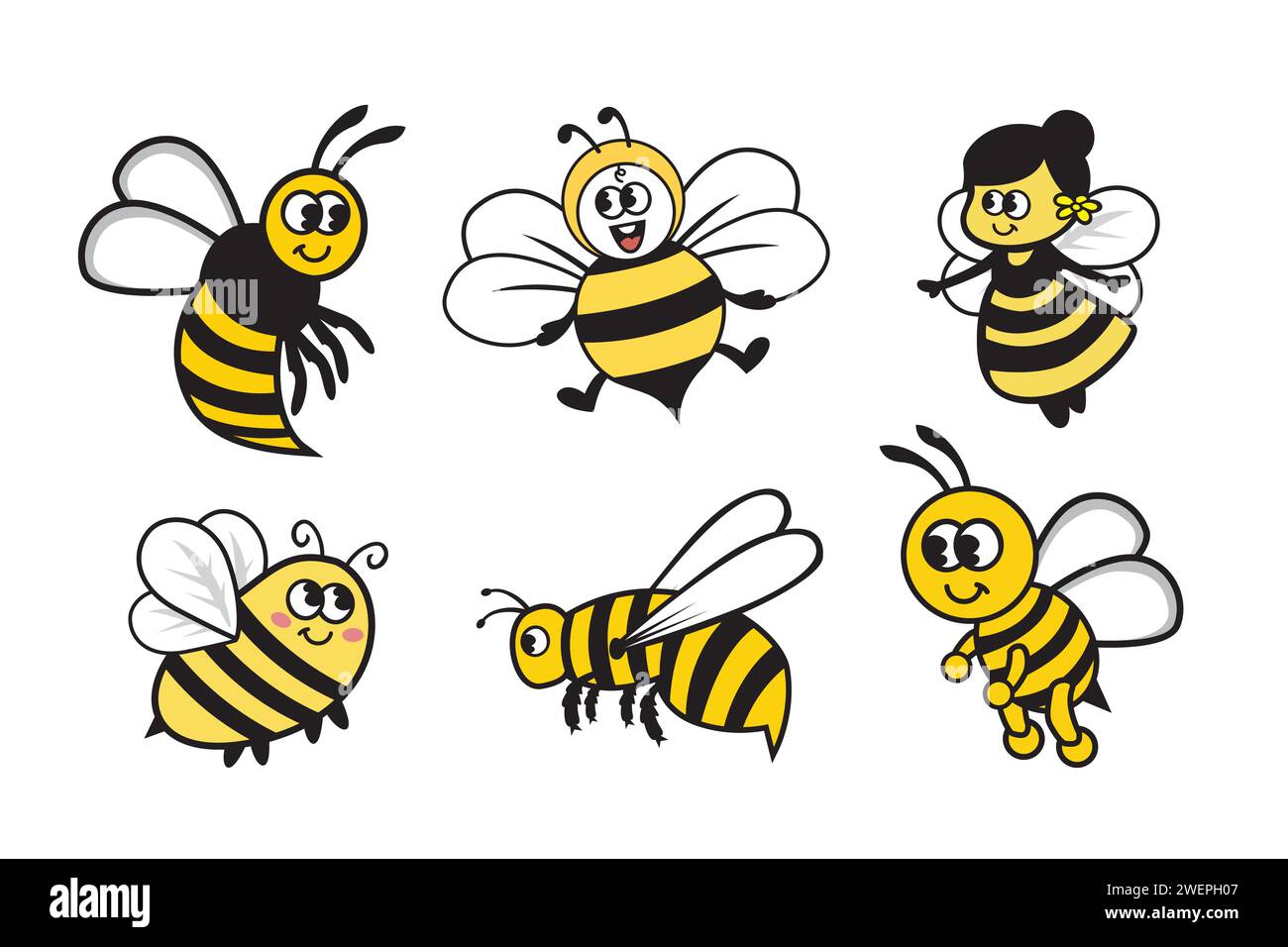 Cartoon bees hi-res stock photography and images - Alamy