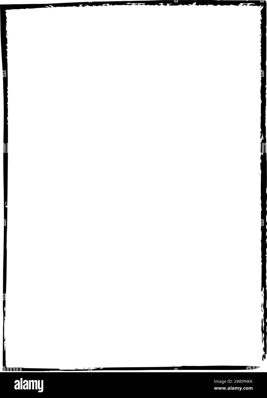 Frame border, grunge shape icon, vertical rectangle decorative doodle ...