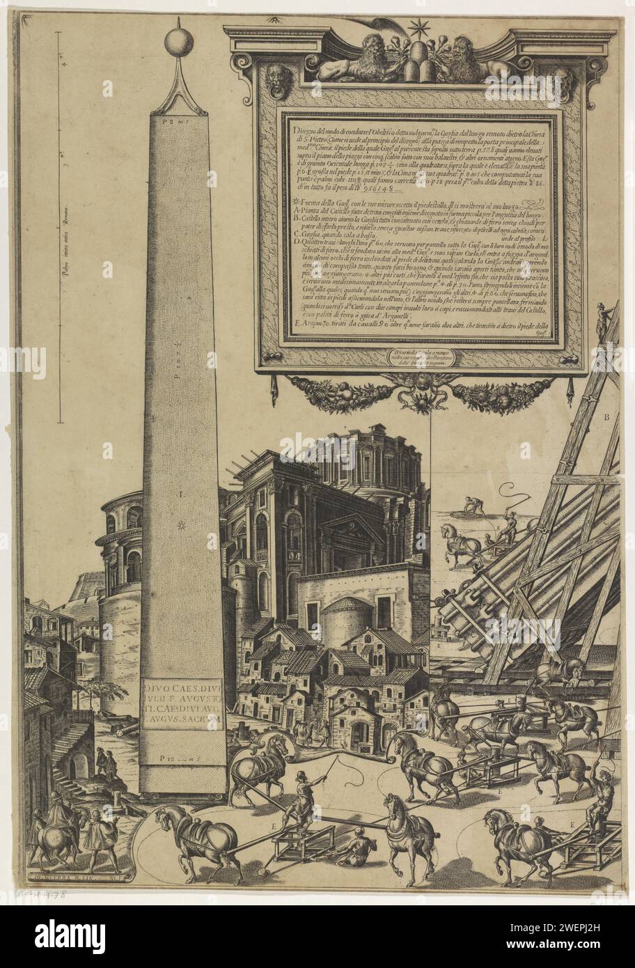 The establishment of the Obelisk on St. Pietersplein, Natal Bonifazio ...