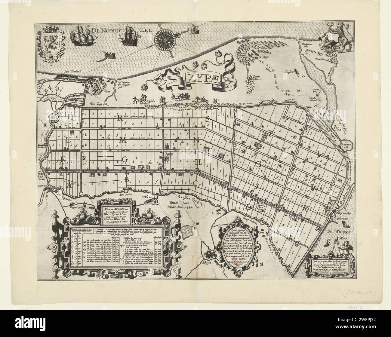 Allotment of the Zijpepolder, 1597, 1600 print Map that made visible ...