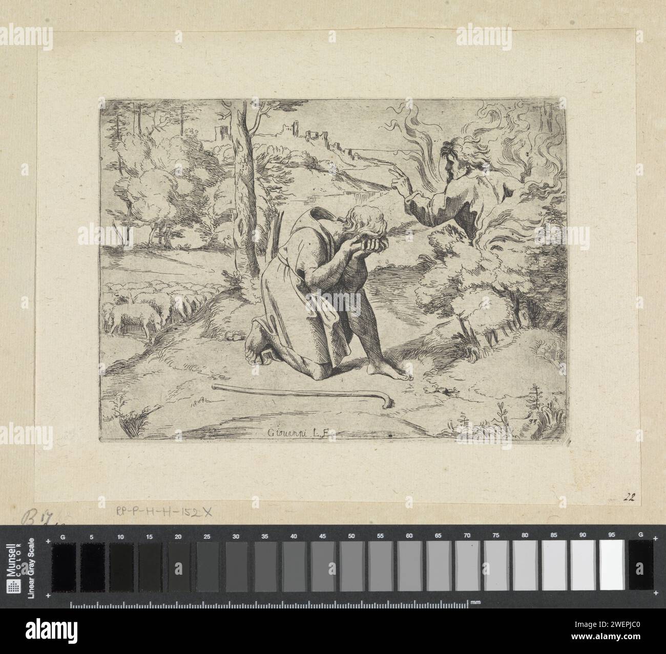 God appears to Moses in the Burning Braambos, Giovanni Lanfranco, After ...