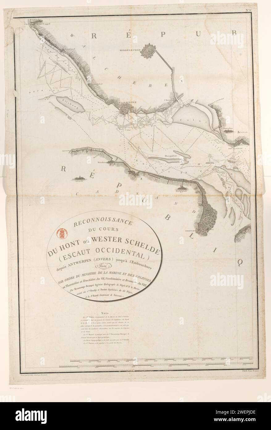 Map of the Westerschelde (first part), E. Collin, after porter ...