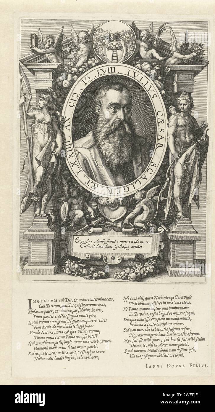 Portret Van Julius Caesar Scaliger, 1590 - 1594 print Julius Caesar ...