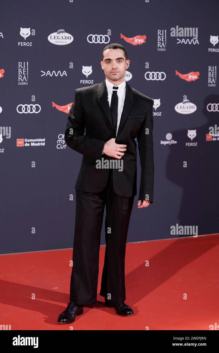 The actor Xoán Fórneas poses on the red carpet before the gala of the ...