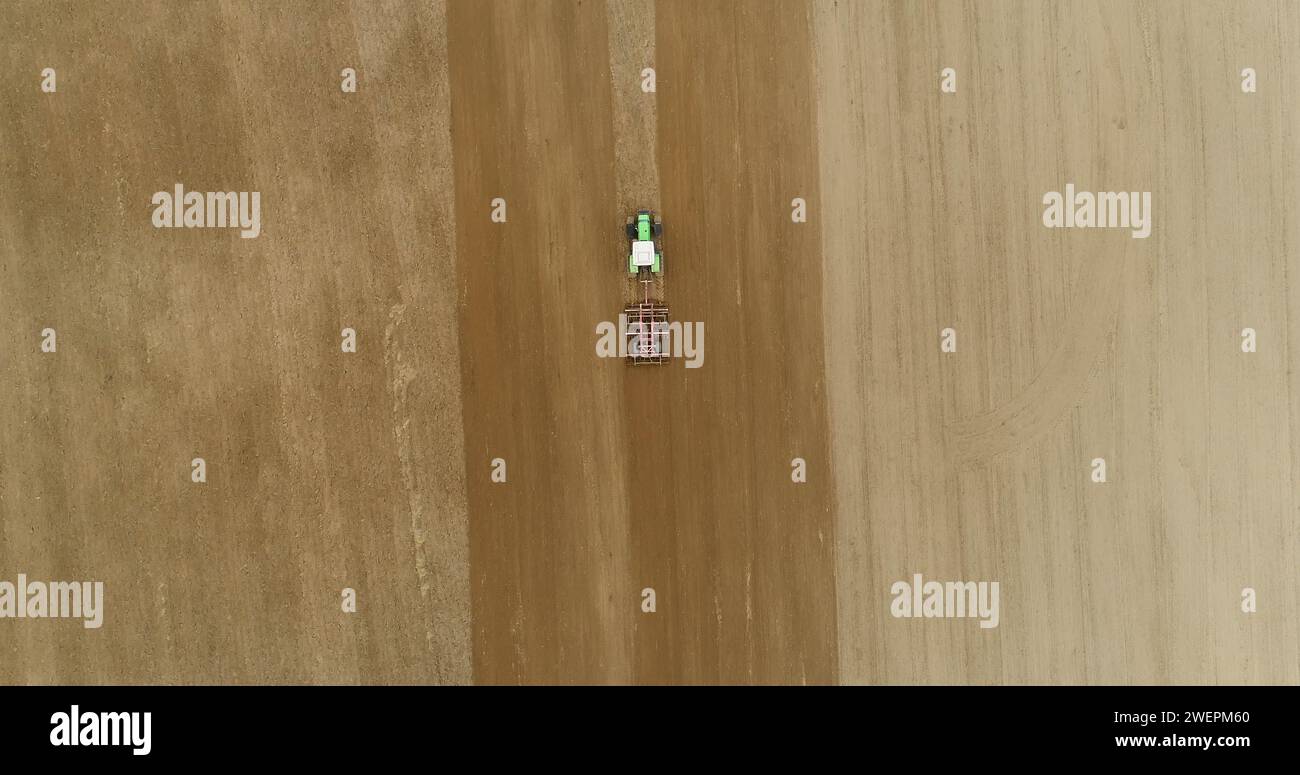 Cultivating field before Planting Wheat - GMO background Stock Photo ...