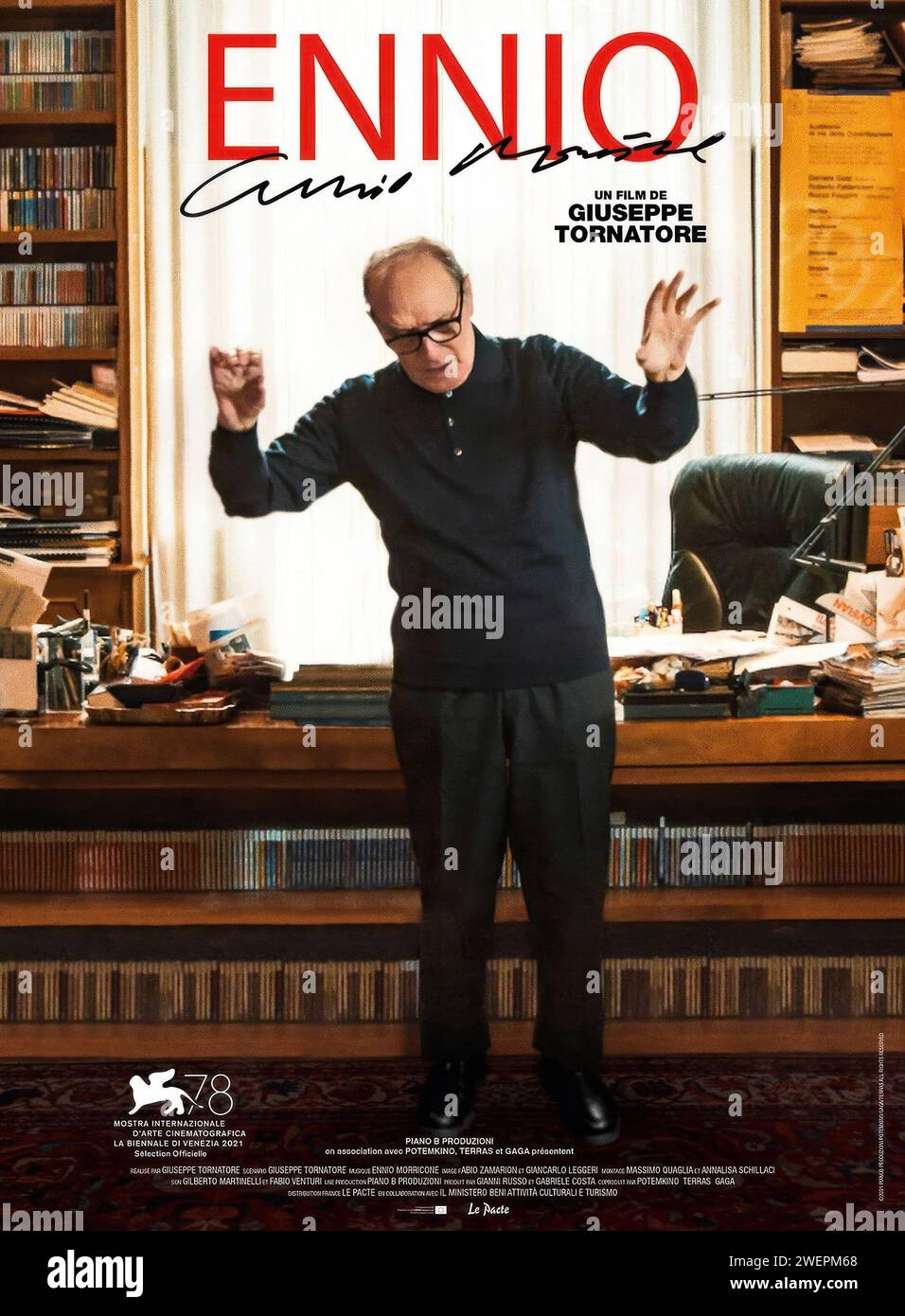 ENNIO, French poster, Ennio Morricone, 2021. © Music Box Films ...