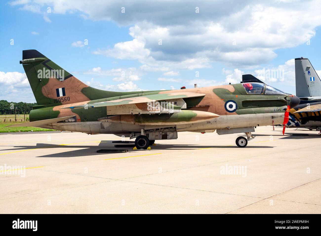 Hellenic (Greek) Air Force A-7 Corsair II attack aircraft at NATO base ...