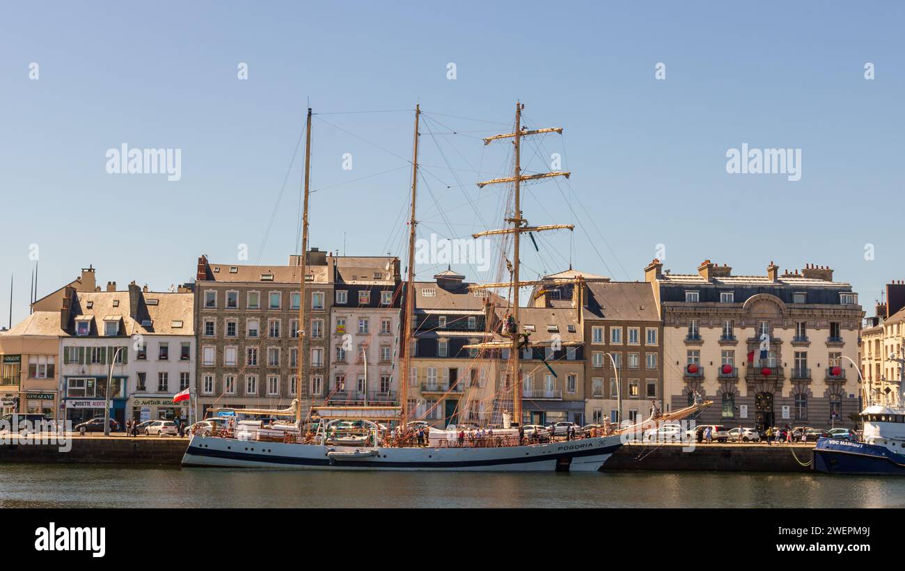 Cherbourg Harbor in Normandy, France. Peninsula of Cotentin Stock Photo ...