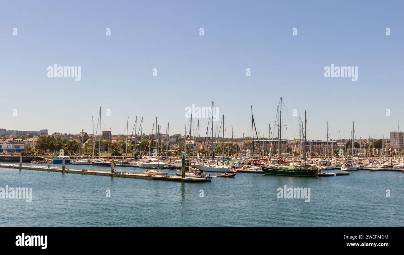 Cherbourg Harbor in Normandy, France. Peninsula of Cotentin Stock Photo ...