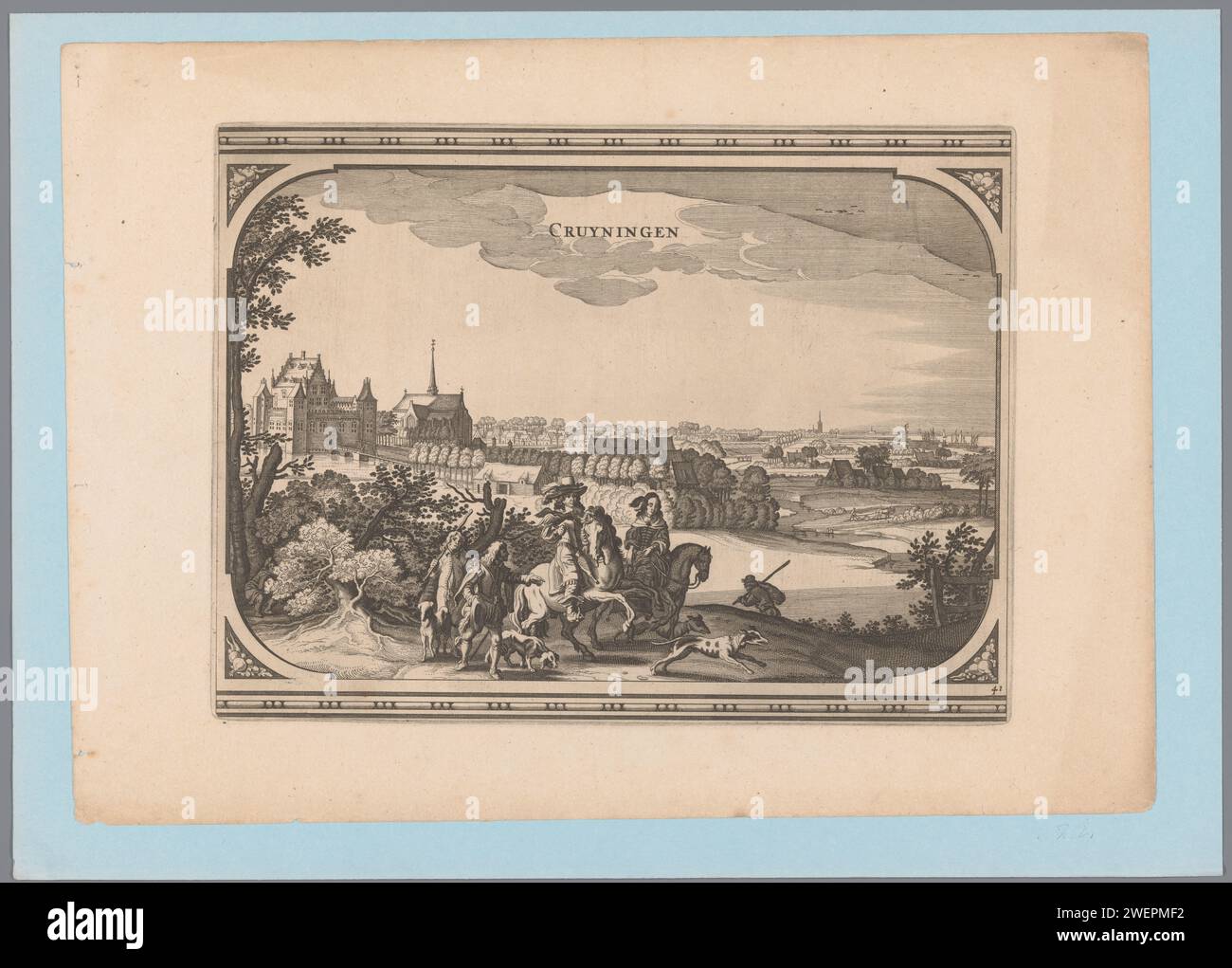 View of Kruiningen, Pieter Hendricksz. Schut, 1656 - 1657 print paper ...