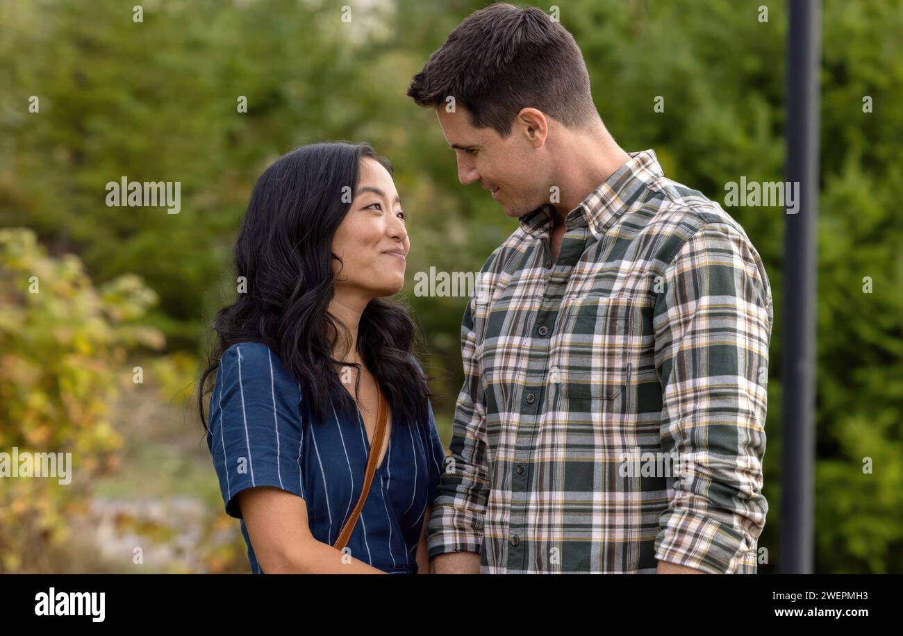 FLOAT, from left: Andrea Bang, Robbie Amell, 2023. © Lions Gate Films ...