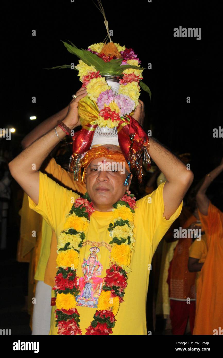One of the Hindu religious figures of Indian descent, Tamil, celebrates ...