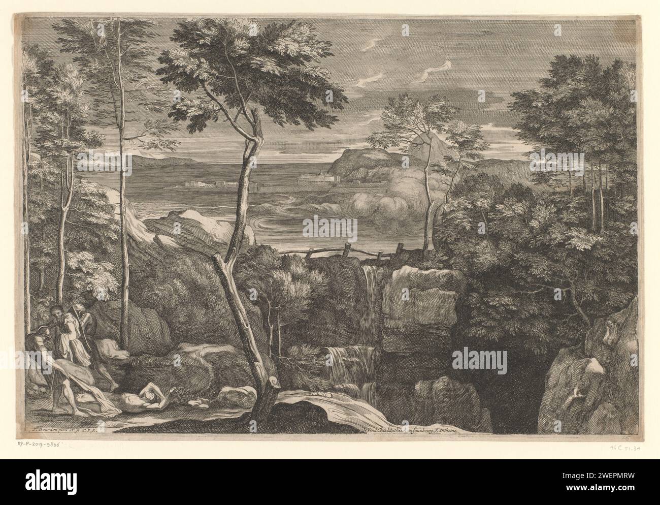 Landscape with the parable of the Merciful Samaritan, Sébastien Bourdon ...