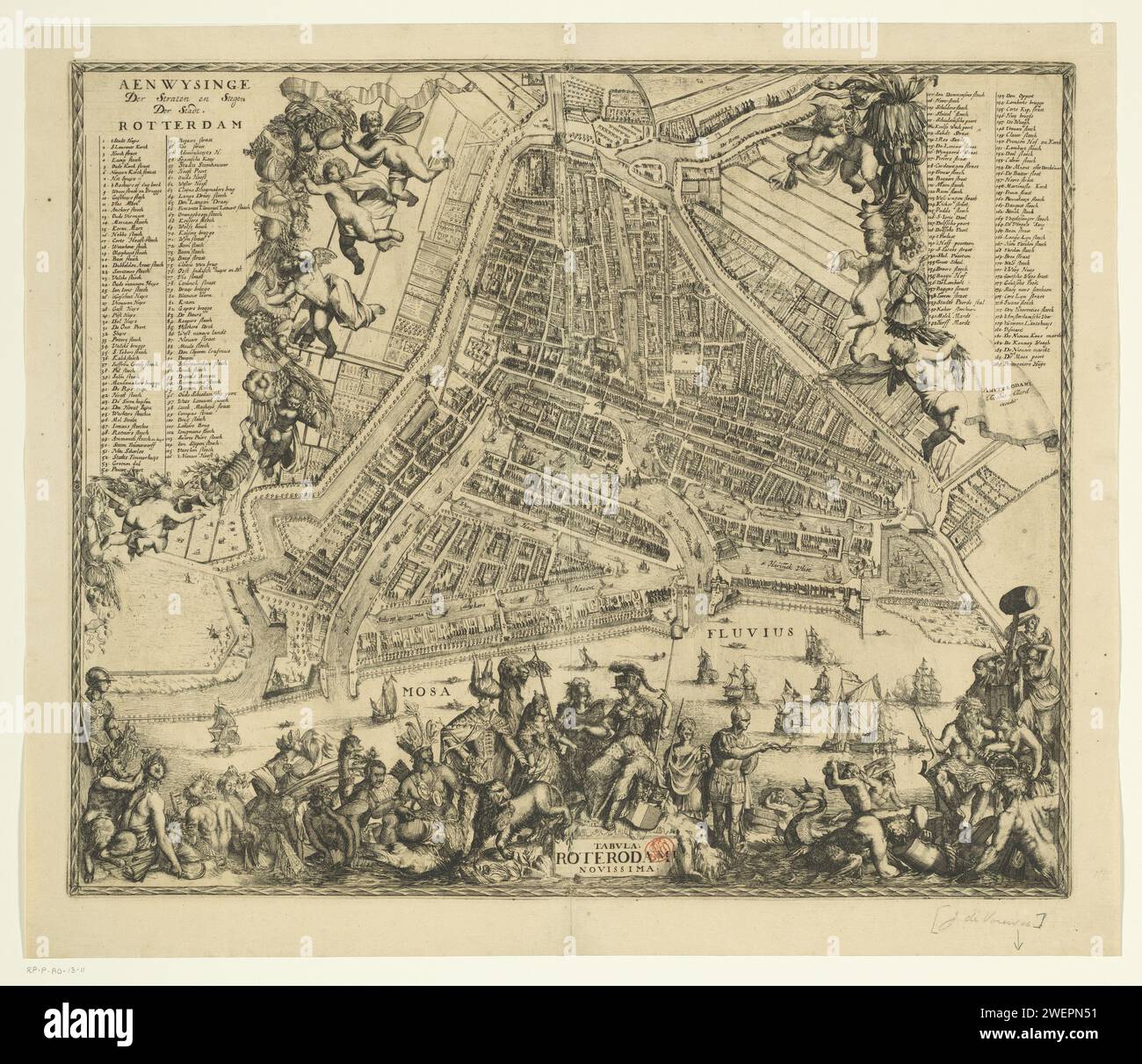 Map of Rotterdam, Anonymous, c. 1689 print Map in a nutshell ...