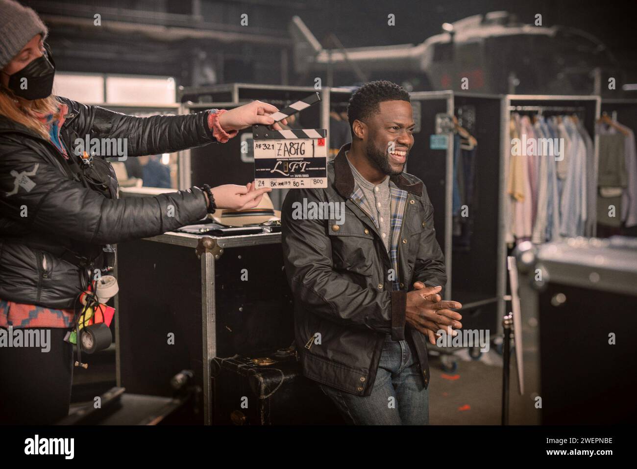 LIFT, Kevin Hart, on set, 2024. ph: Matt Towers / © Netflix / Courtesy ...