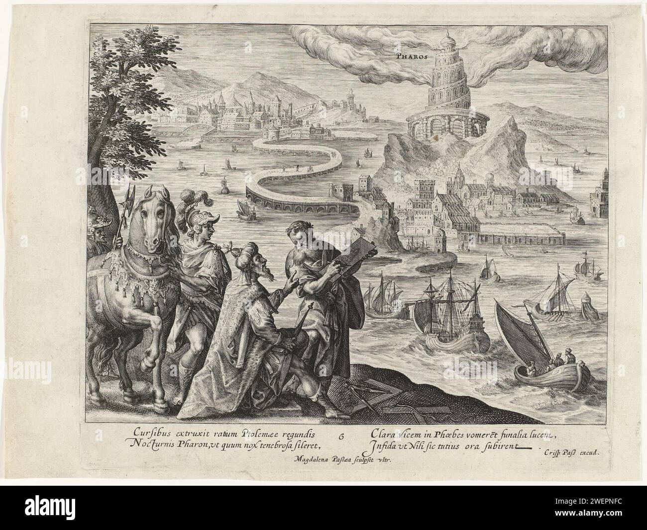 Pharos van Alexandria, Magdalena van de Passe, After Maerten de Vos ...