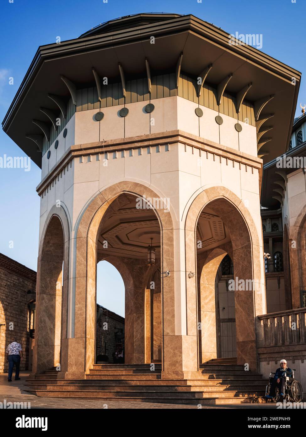 architectural details of the Taksim Square mosque in Istanbul Stock ...