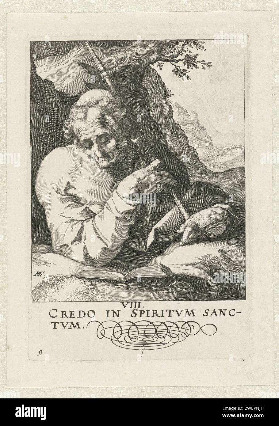 Apostle Matthew, 1589 print Saint Matthew Halven, an ax against the ...