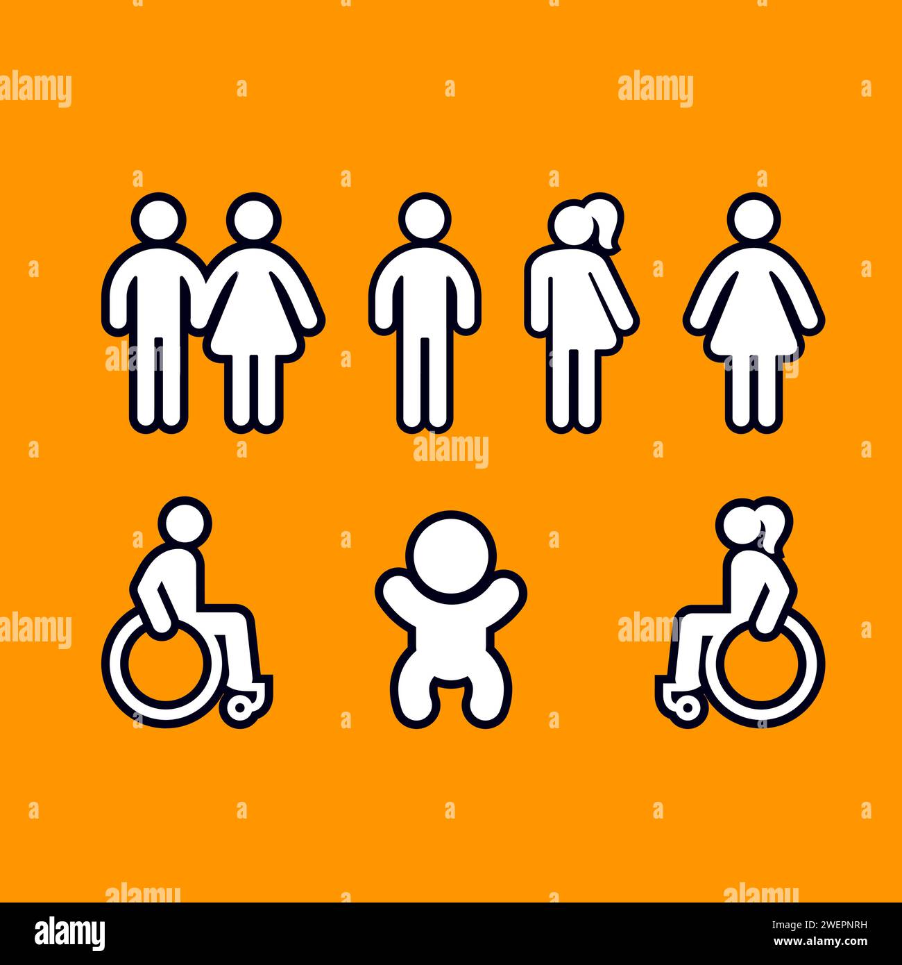 Restroom pictogram icon set Stock Vector Image & Art - Alamy
