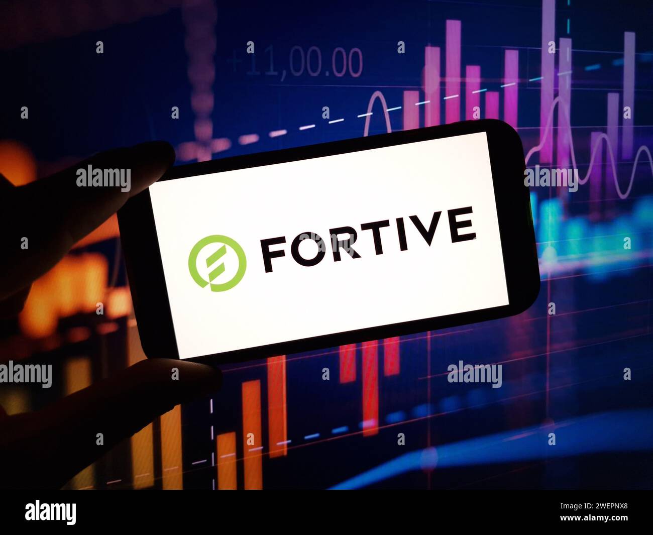 Konskie, Poland - January 25, 2024: Fortive company logo displayed on ...