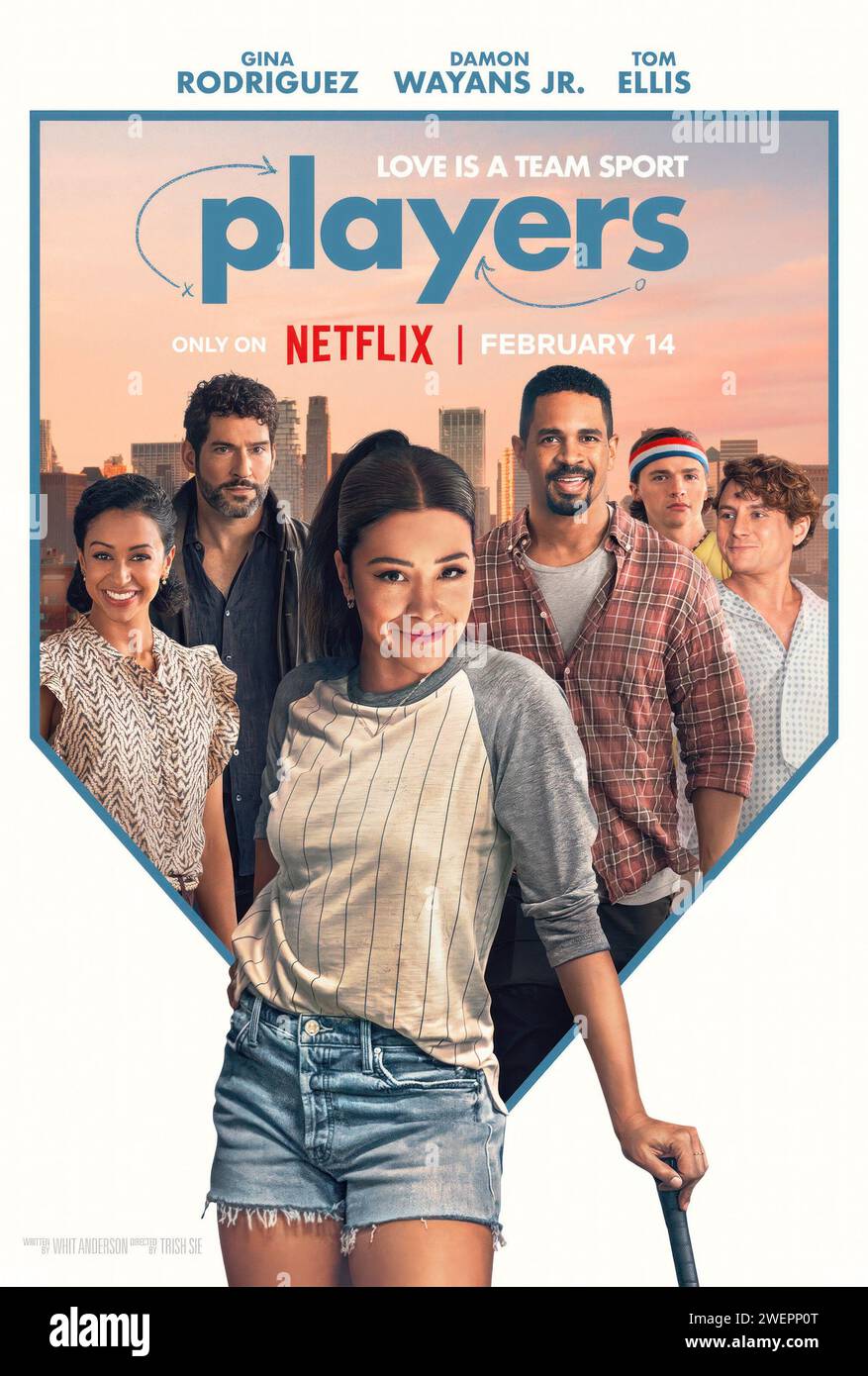 PLAYERS, US poster, from left: Liza Koshy, Tom Ellis, Gina Rodriguez ...