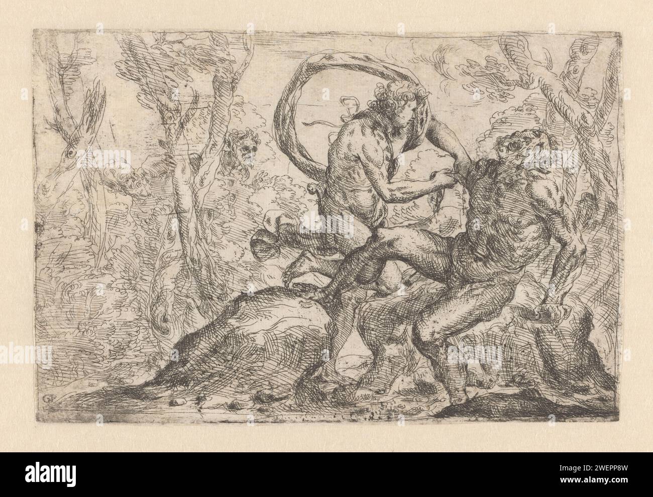 Apollo Vilt de Sater Marsyas, Giovanni Pietro Possenti, c. 1640 - c ...