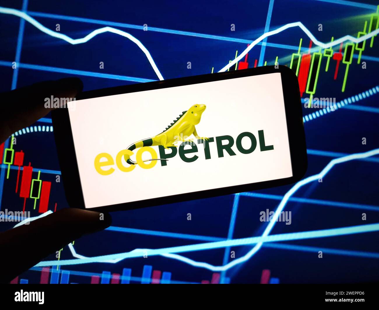 Konskie, Poland - January 25, 2024: Ecopetrol company logo displayed on ...