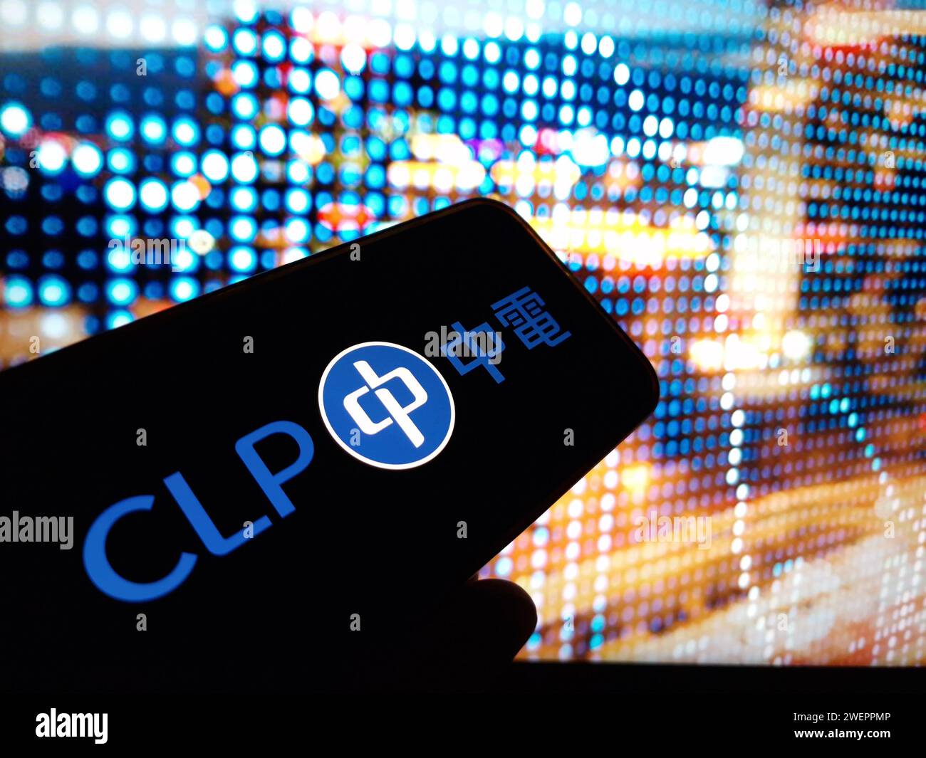 Konskie, Poland - January 25, 2024: CLP Group company logo displayed on ...