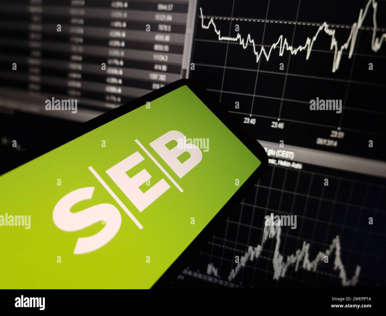 Konskie, Poland - January 25, 2024: Skandinaviska Enskilda Banken ...