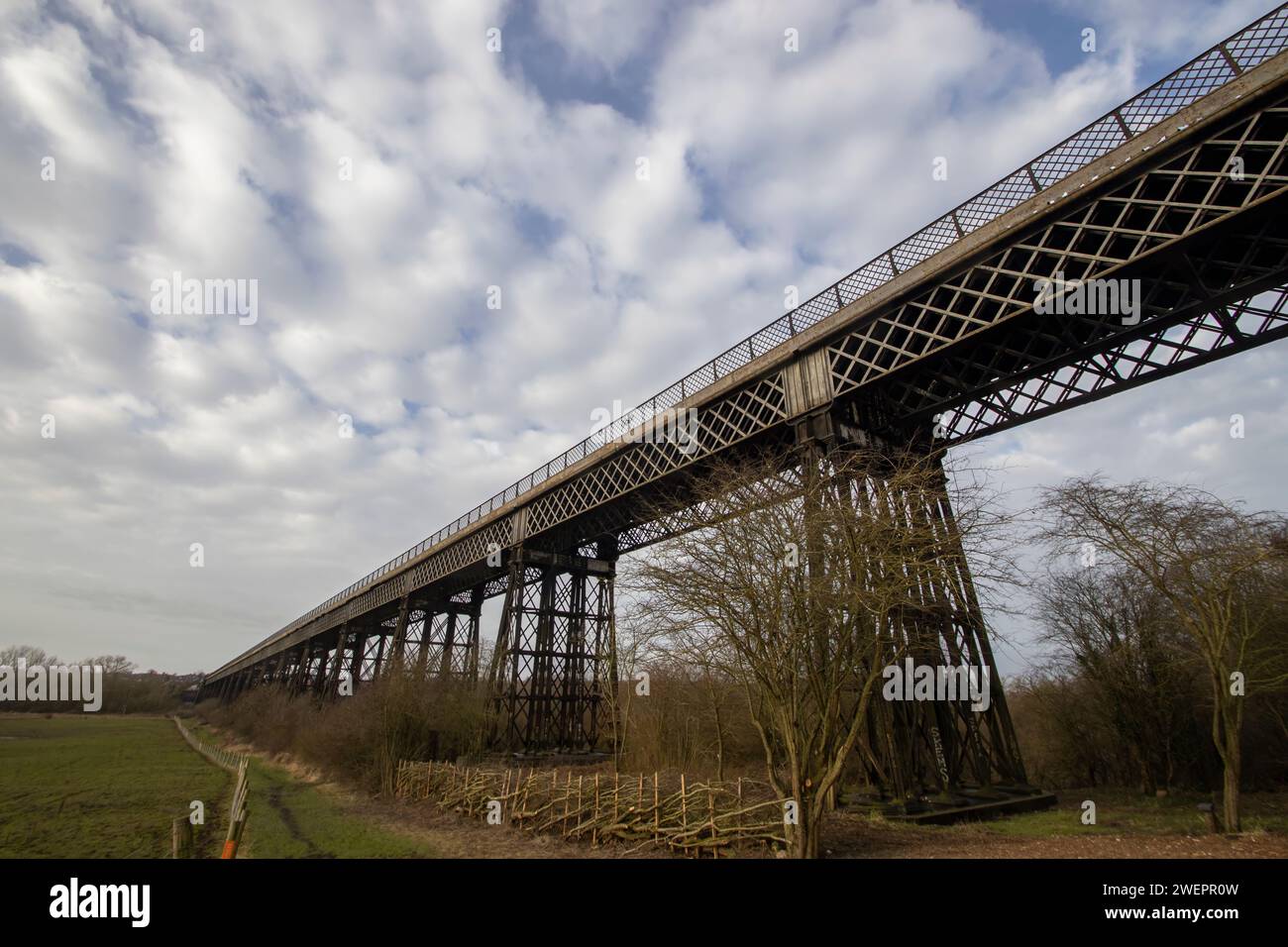 The Bennerley Viaduct near Awsworth, Nottinghamshire, UK Stock Photo ...