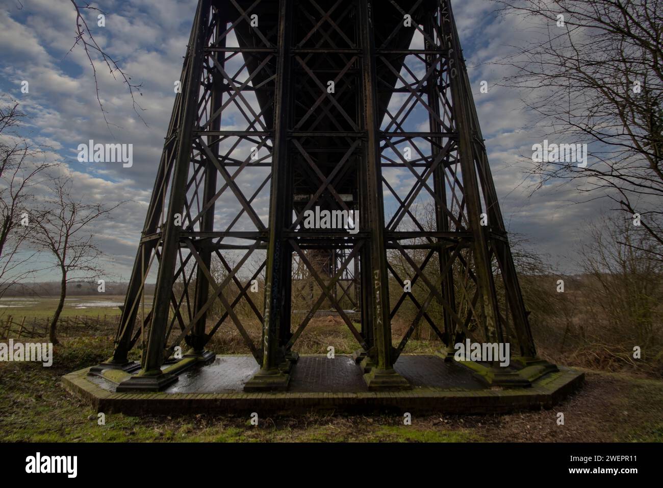 The Bennerley Viaduct near Awsworth, Nottinghamshire, UK Stock Photo ...