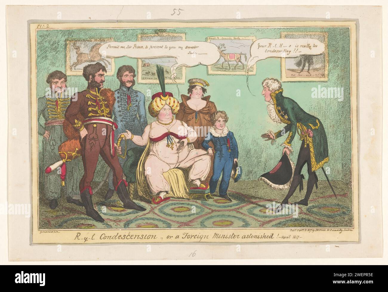 Cartoon on Princess Caroline, 1817, 1817 print Cartoon on Princess ...