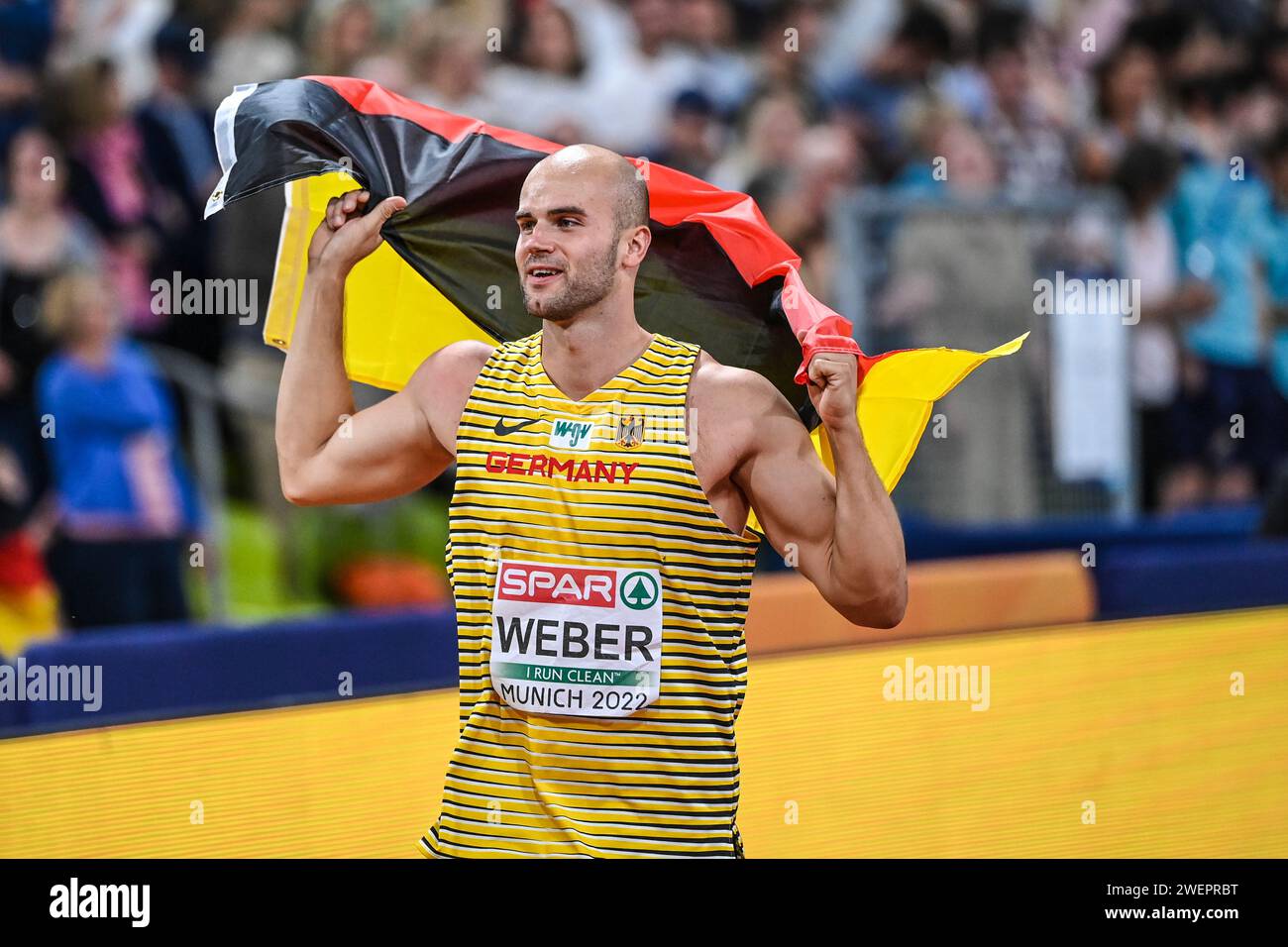 Julian Weber (Germany). Javelin Throw Gold Medal. European Championships Munich 2022 Stock Photo ...