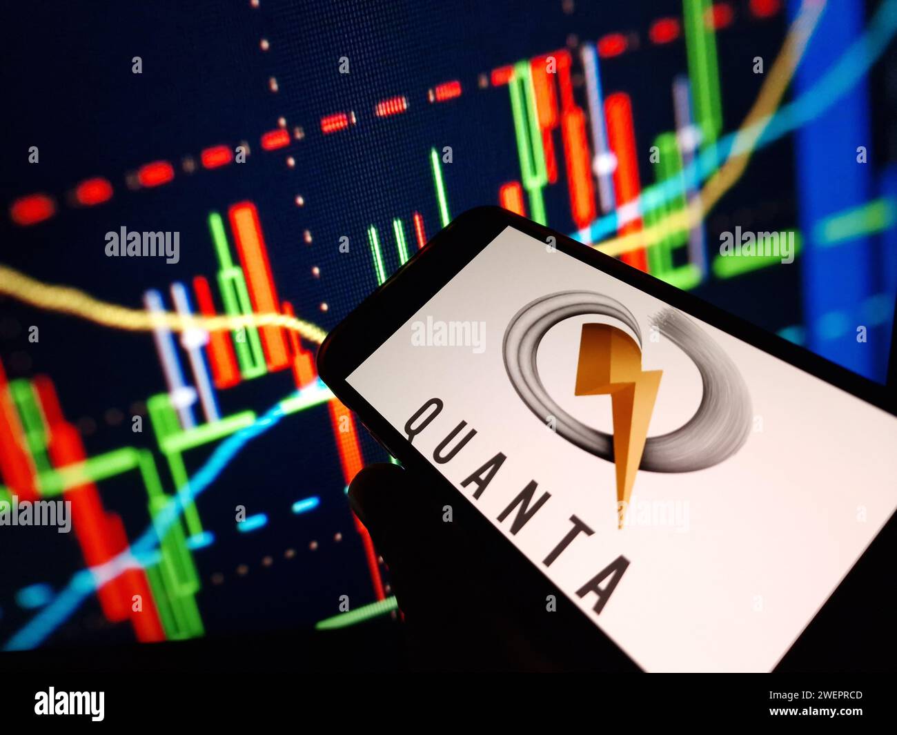 Konskie, Poland - January 25, 2024: Quanta Services company logo ...