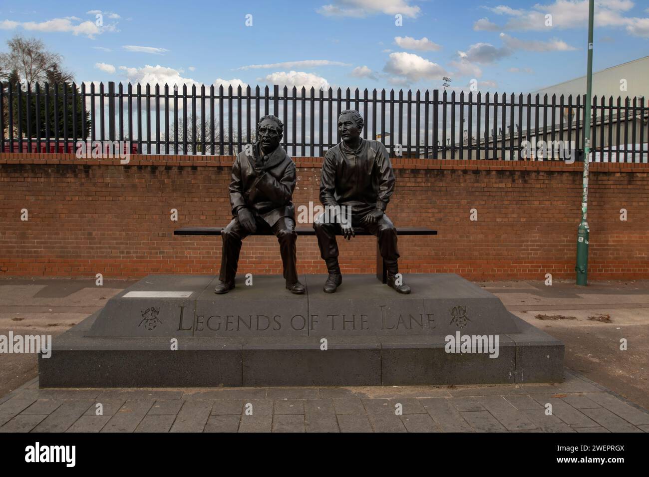 The statue of Jimmy Sirrel and Jack Wheeler outside Meadow Lane, home ...