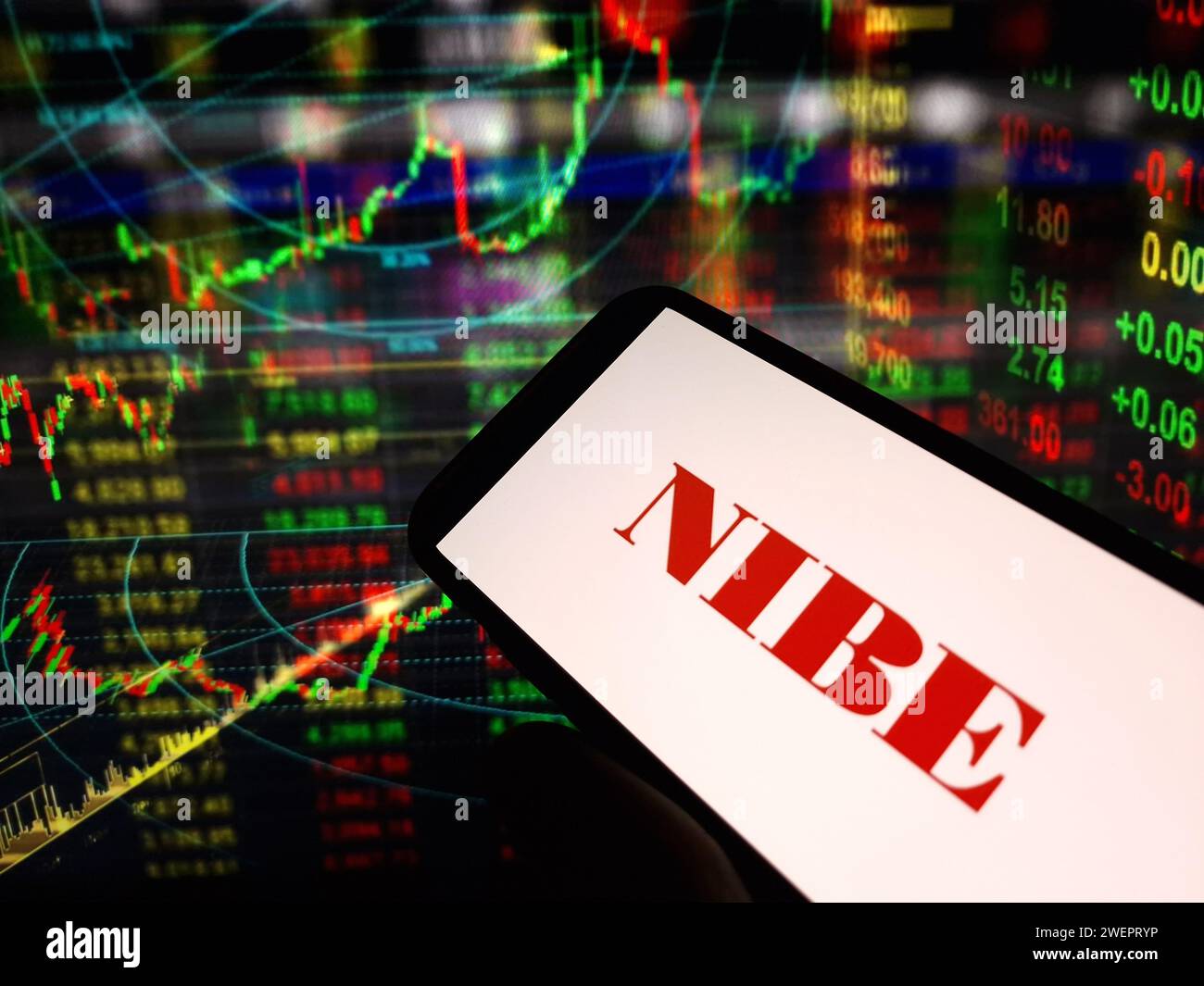 Konskie, Poland - January 25, 2024: NIBE Industrier company logo ...