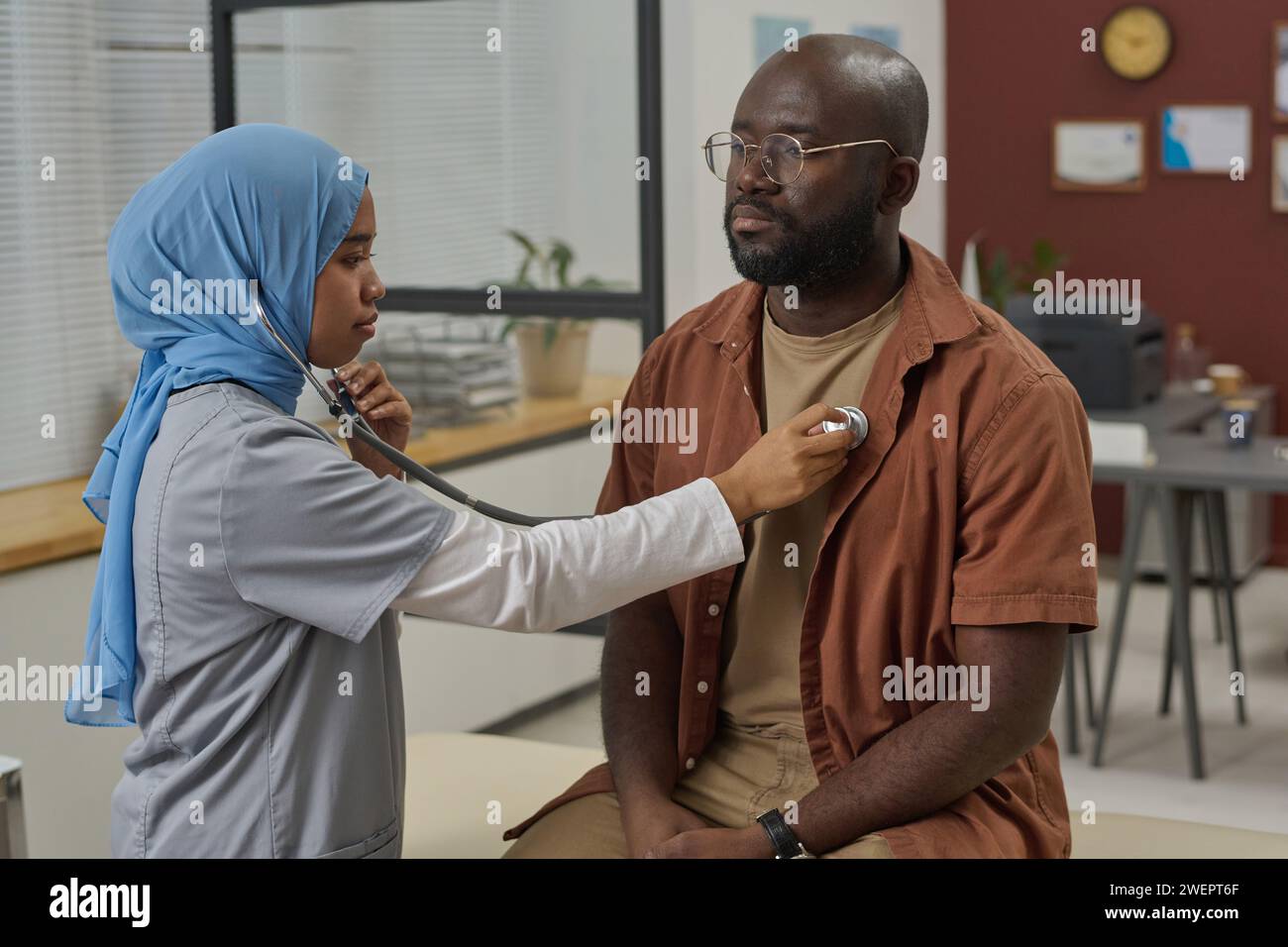Examination man chest hi-res stock photography and images - Alamy