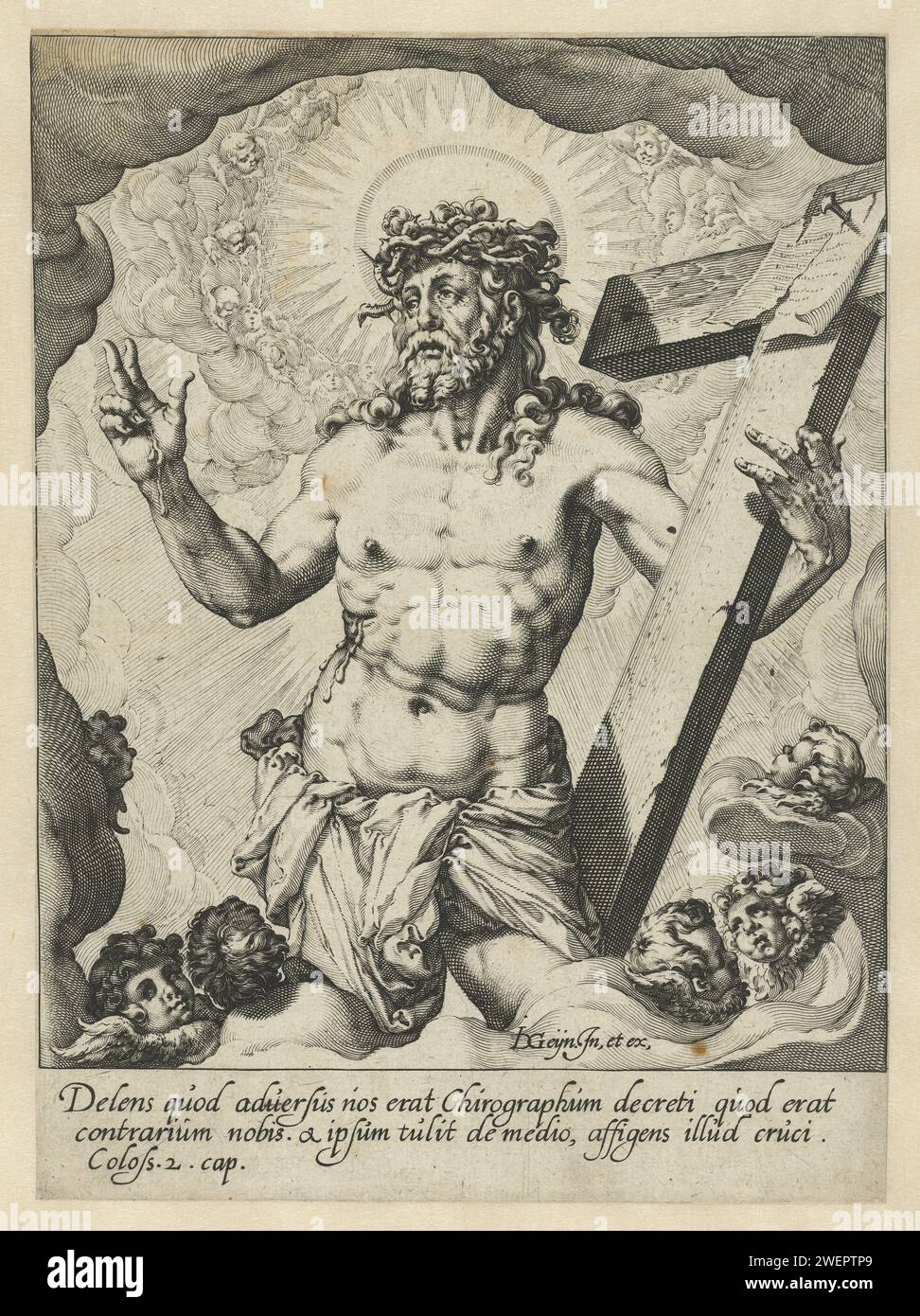 Christ as a man of Smarten, 1593 - 1597 print Christ, surrounded by ...