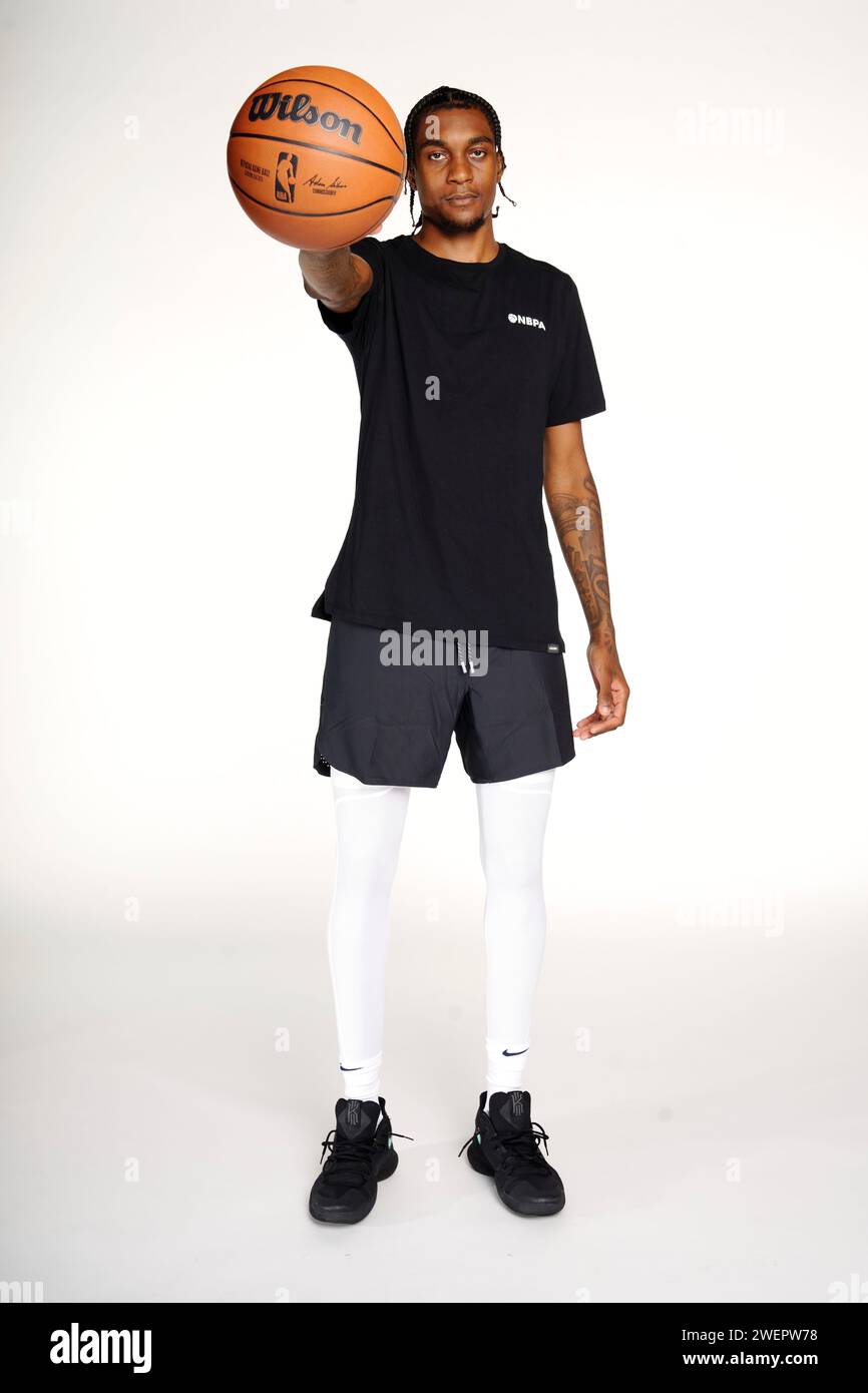 Minnesota Timberwolves forward Jaden McDaniels poses for a portrait on ...