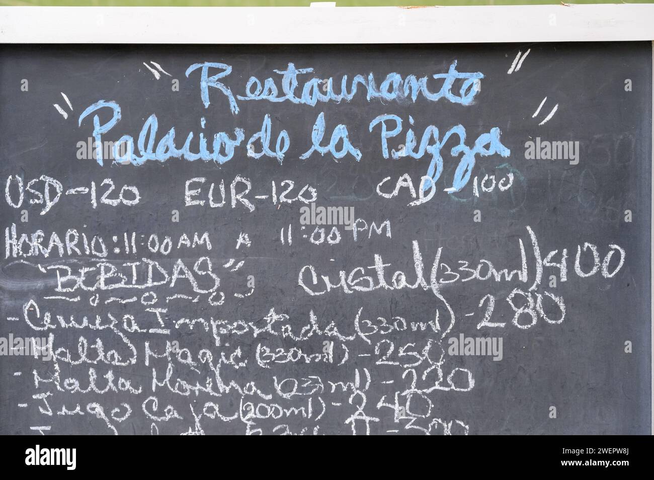 Handwritten menu hi-res stock photography and images - Alamy